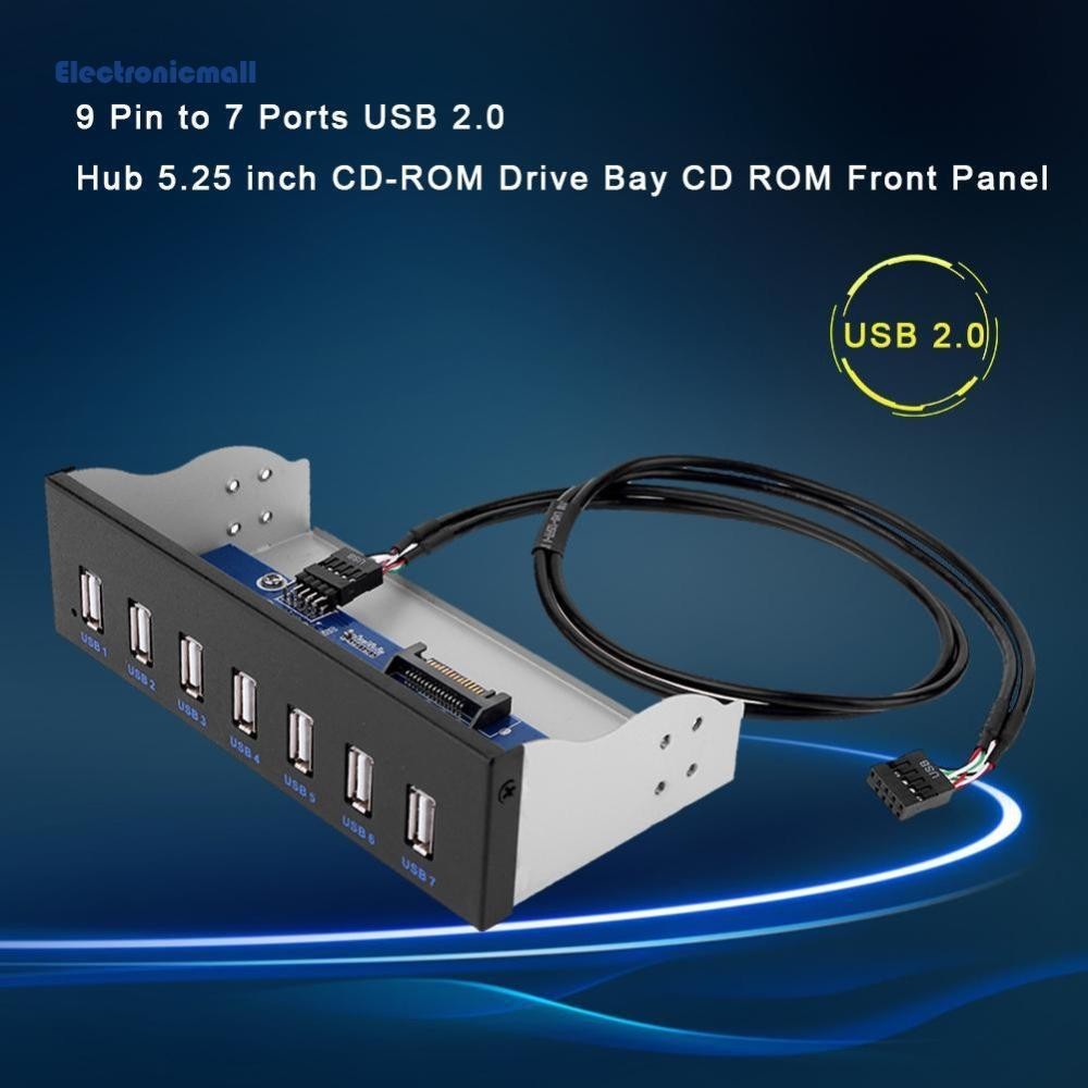 [ElectronicMall01.my] Front Panel PC 9 Pin to 7 Ports USB 2.0 HUB 5.25 ...