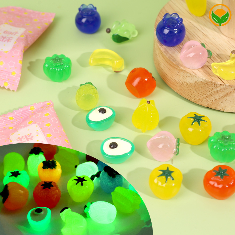 Simulated Luminous Vegetable Shaped Resin Game Prop -3D DIY Cute ...