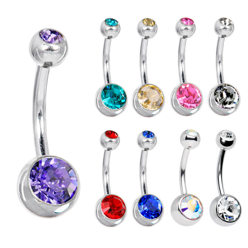 Stainless Steel Belly Button Rings Surgical Steel Hypoallergenic ...