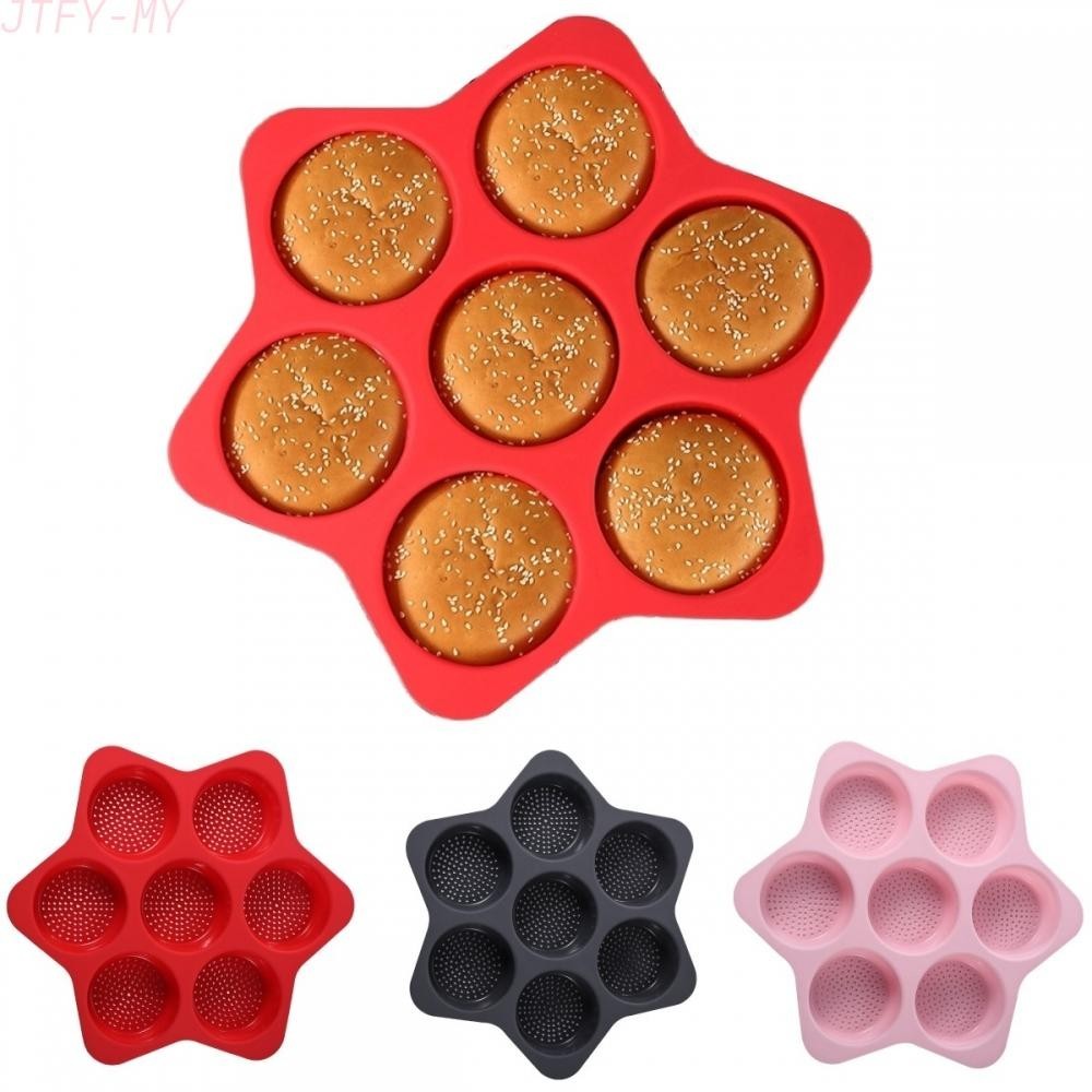 Hamburger Bun Mould Silicone Softness Burger Bun Pan Cup Nonstick ...