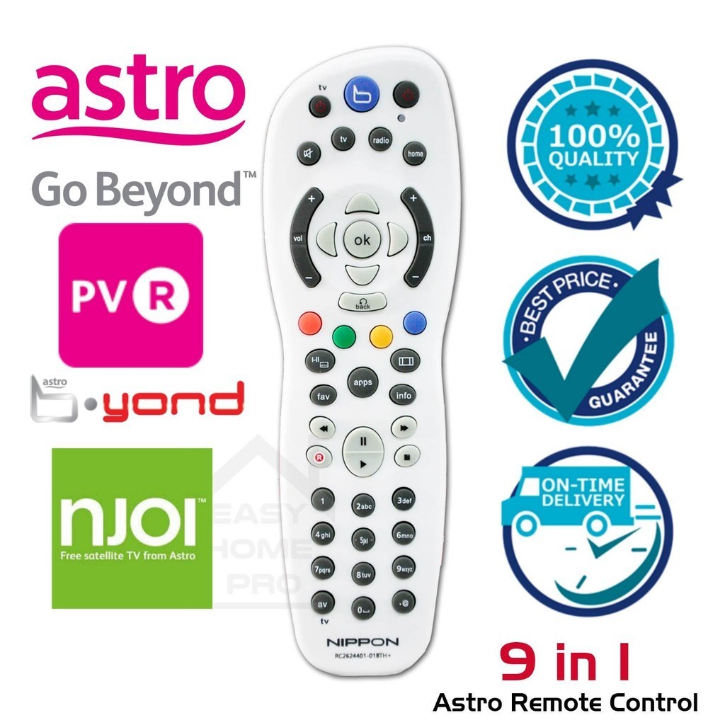 ASTRO BEYOND PVR REMOTE CONTROL HD 9 IN 1 (LASTEST EDITION) RC2624401 ...