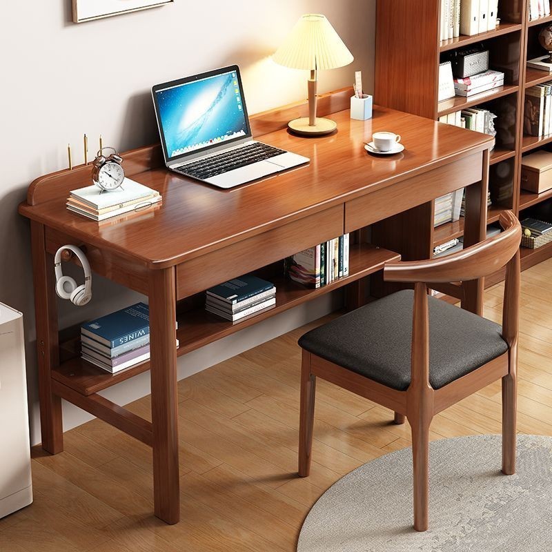 Solid Wood Nordic Desk Student Household Bedroom Desk Simple Desktop ...