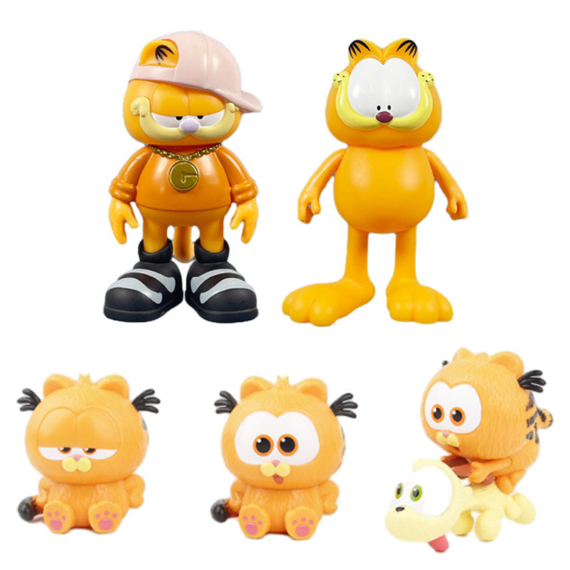 2024 The Garfield Movie Action Figure Toys PVC Garfield Odie Decorative ...