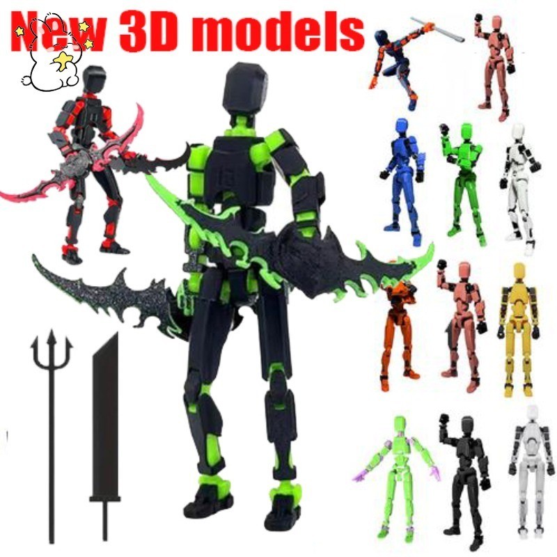 Graceful Multi-Jointed Movable Robot 3D Printed Mannequin Toyslucky 13 ...