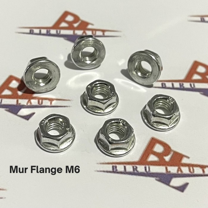 (package Contains 20 pieces) Flange Nut Flange M6 Key 10 Flange Nut M6 ...