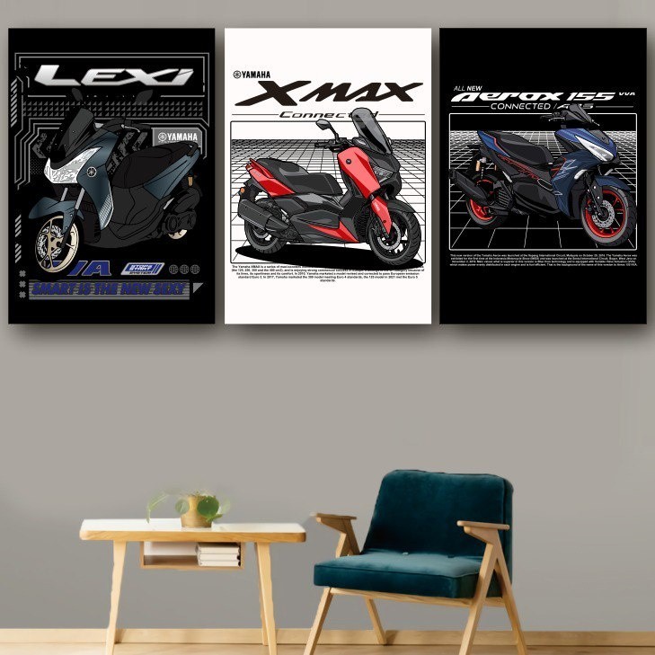 KAYU Karimika Aesthetic Casual Wooden Wall Poster MAXI FAMILY YAMAHA ...