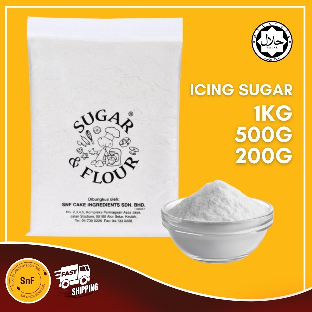 Icing Sugar Gula Aising Gula Serbuk Gula Tabur Halal 500g | 1kg ...