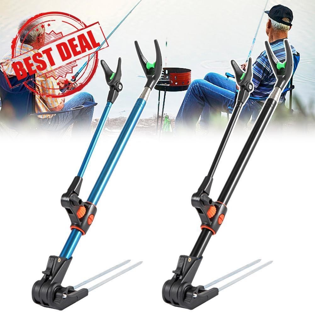 Metal Ground Insert Fishing Rod Holder With Tension Pole | Shopee Malaysia