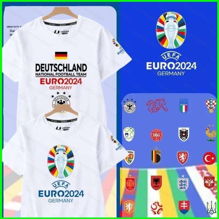 SQ UEFA Euro 2024 France Italy Germany England Spain flag emblem 3D ...