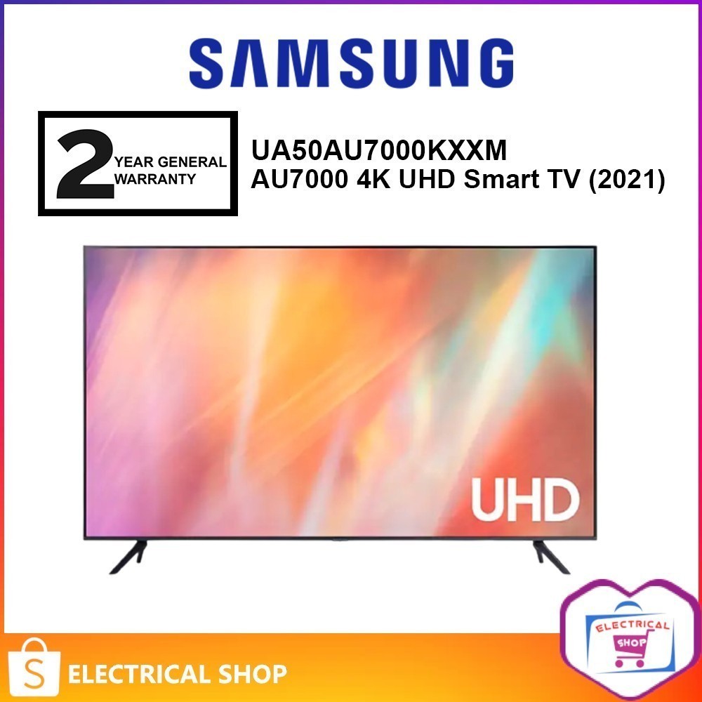 Samsung 50'' AU7000 4K UA50AU7000KXXM TV / CU7000 UA50CU7000KXXM Television | Shopee Malaysia
