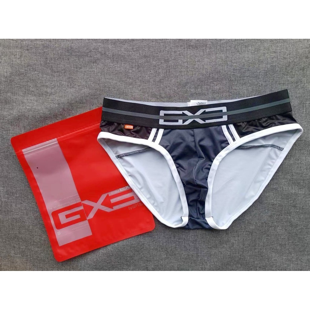 GX3 underwear Briefs 內褲男 男生內褲 Splice U convex Thin Elastic Ventilate ...