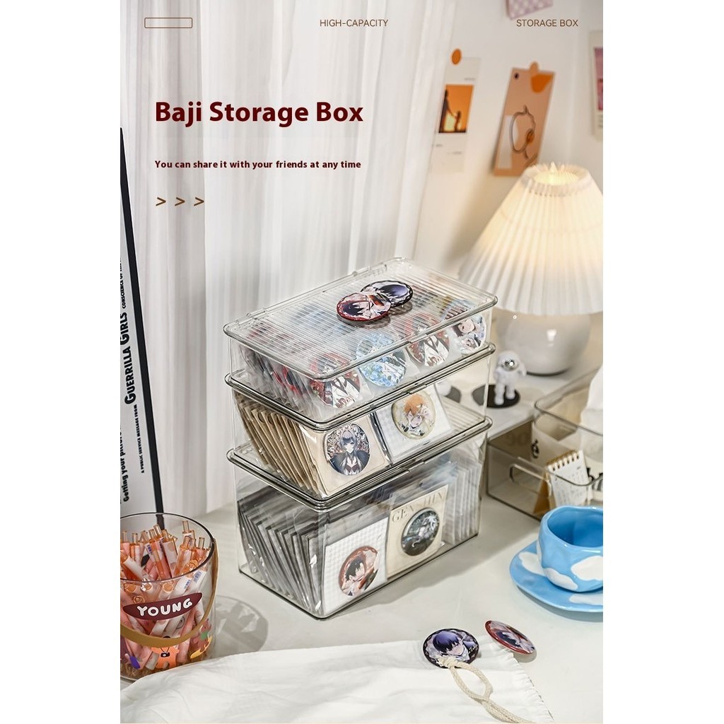 Barji Storage Box Transparent Acrylic Journal Periphery Badge Brooch ...