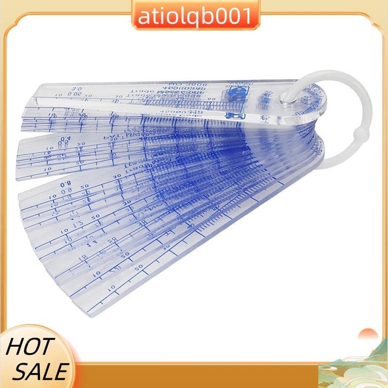 Plastic Feeler Gauge 0.05mm to 3mm Metric Gap-Measuring Tool 21 Leaf ...