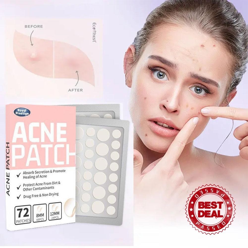 72PC Salicylic Pimple Patch Waterproof Blemish Skin Acne Repair Care ...