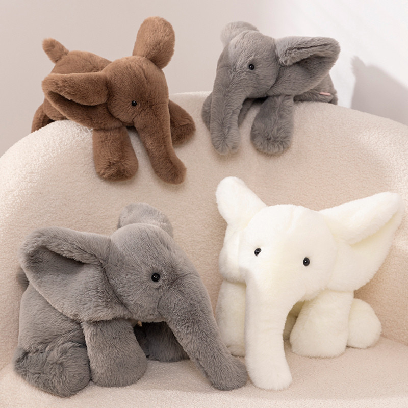 45/60cm Very Soft Elephant Plush Toy Lovely Furry Elephant Plushies ...