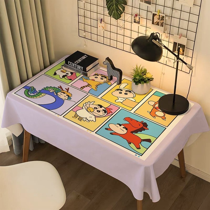 Crayon Shin Chan Table Cloth Cute Cartoon Student Desk Cloth Ins ...