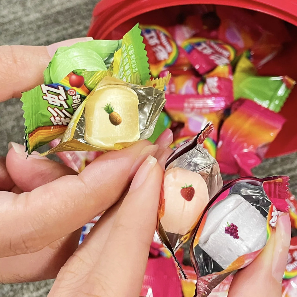 ZEJUN Rainbow Candy Fruit Flavored Bubble Candy 5g * 20 Capsules Wedding Happy Candy Candy ...