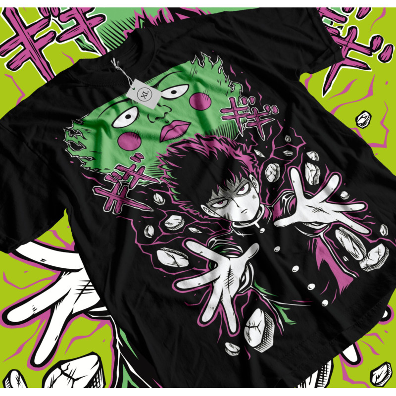 Mob psyfor 100 cast T-shirt anime manga mob for paintings T-shirt tee ...