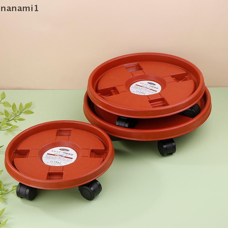 nanami1 Universal Flower Pot Wheels Round Plastic Tray Heavy Duty ...
