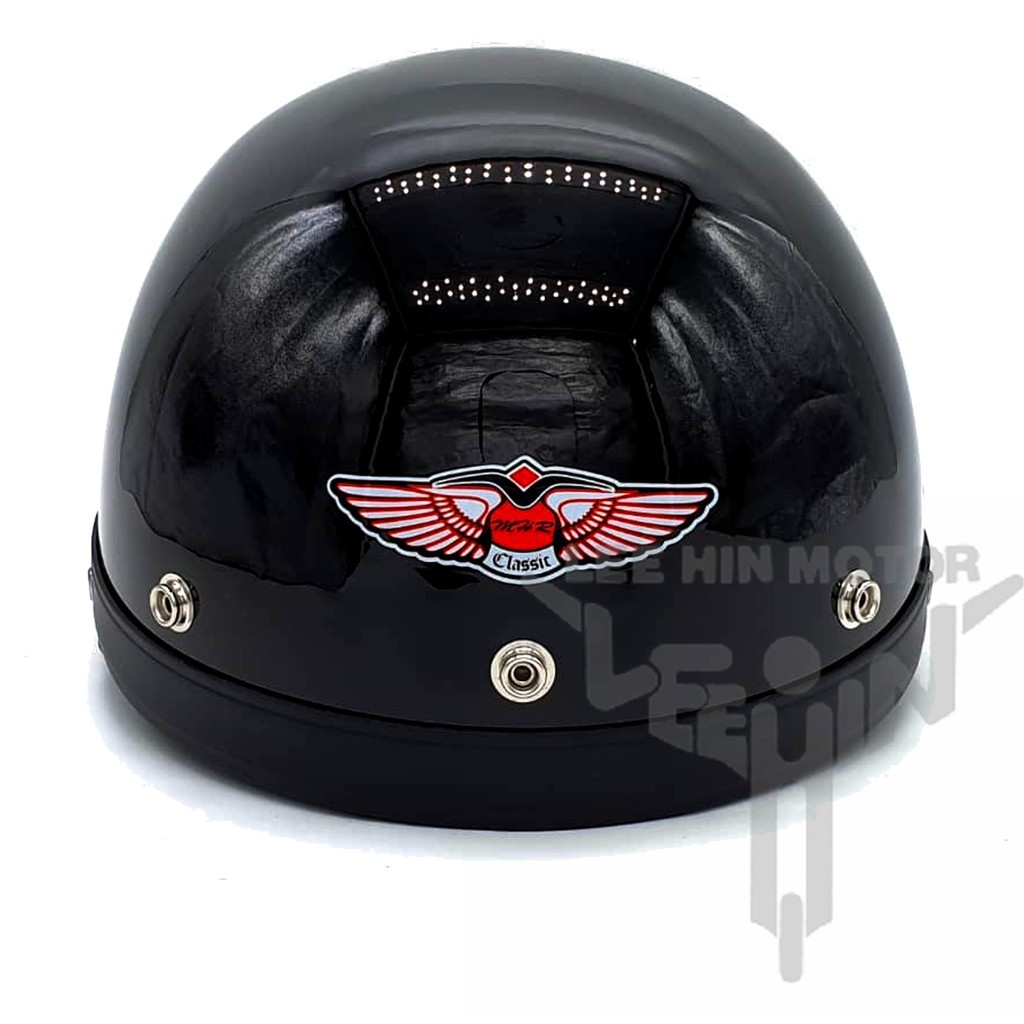 100% Original MHR III Classic Steng / MHR Half Cut Helmet ( Black ) MHR ...