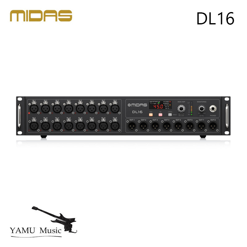 Midas DL16 16 Input, 8 Output Stage Box with 16 Midas Microphone Preamplifiers, ULTRANET and ...