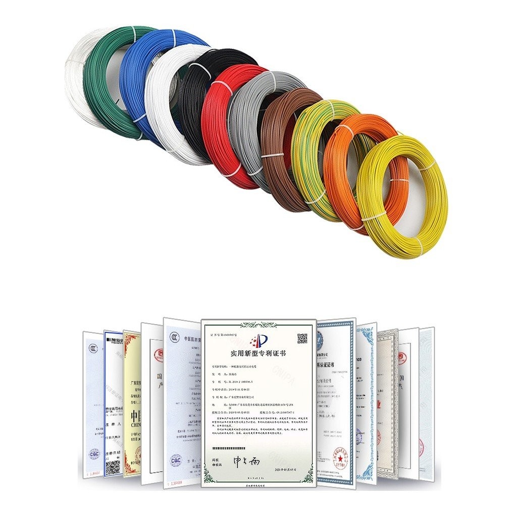 Standard AS UL1332 Wayar Teflon Tahan Suhu Tinggi 200 Darjah 14-26 AWG ...
