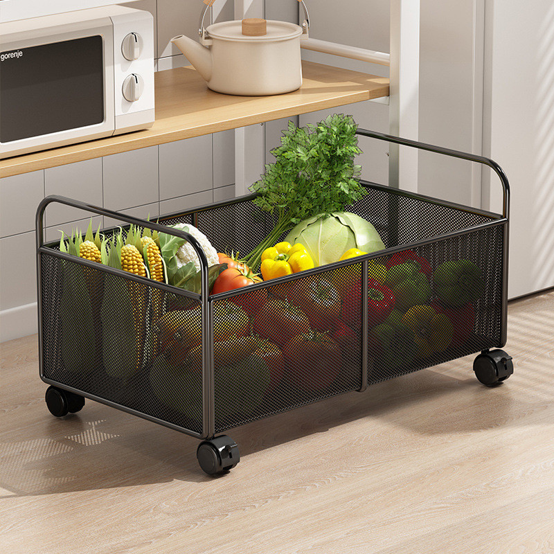 Kitchen Vegetable Basket Shelf Floor-standing Onion Ginger Garlic Fruit ...