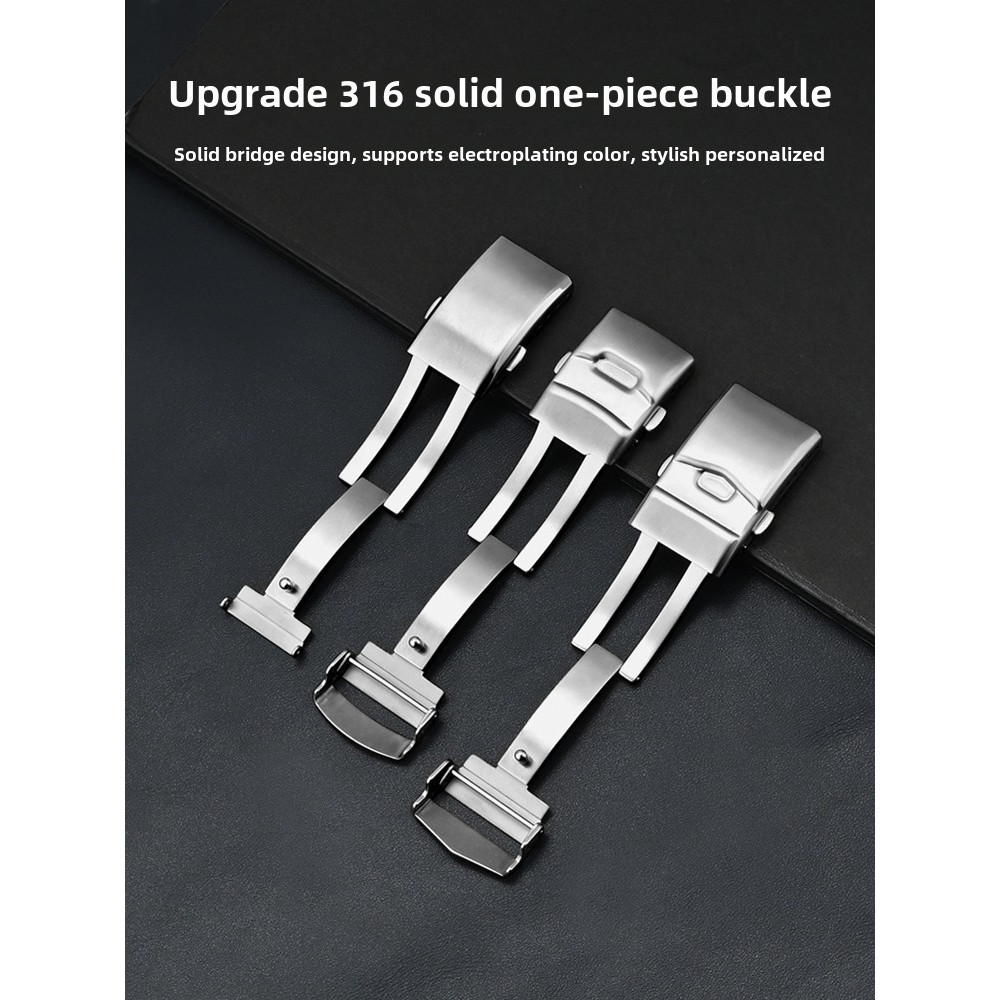316 Solid Stainless Steel Foldable Clasp - Double Push Butterfly Buckle ...