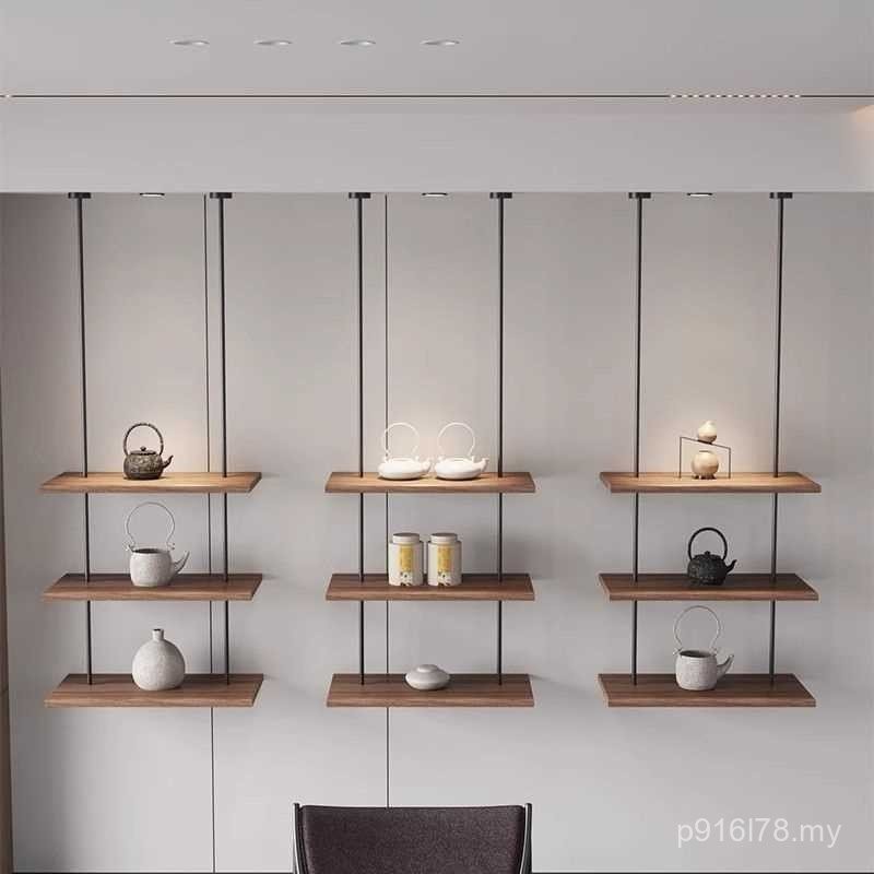 Simple Living Room Hanging Rack Tea Room Background Hanger Wall ...