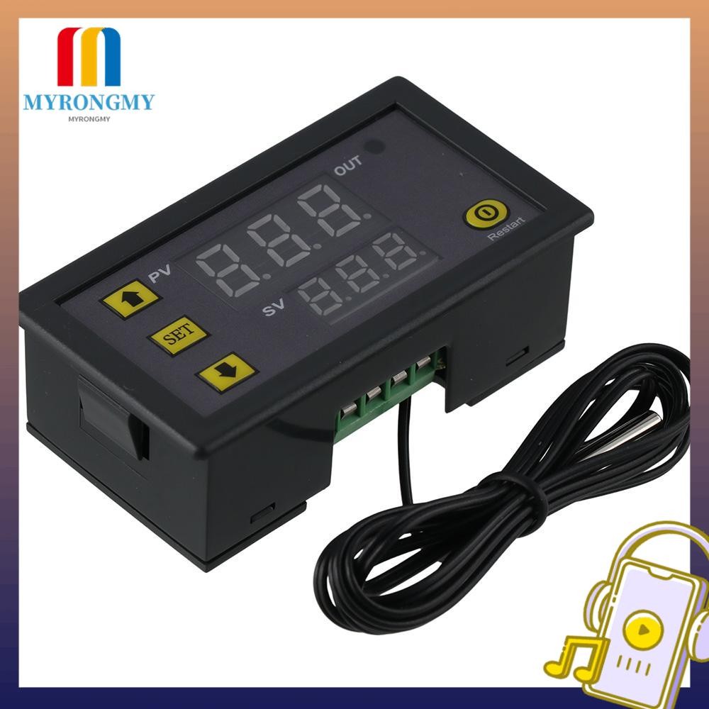 MYRONGMY Digital Temperature Controller, -50℃ to 120℃ AC110-220V Electronic Thermostat, Heating ...