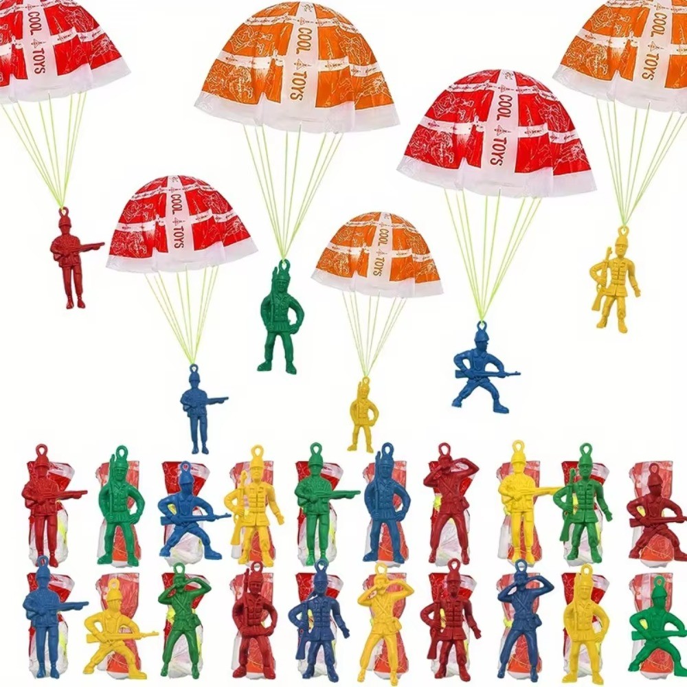 10pcs Parachute Toys for Kid Army Men Action Figures Hand Throwing Kids ...