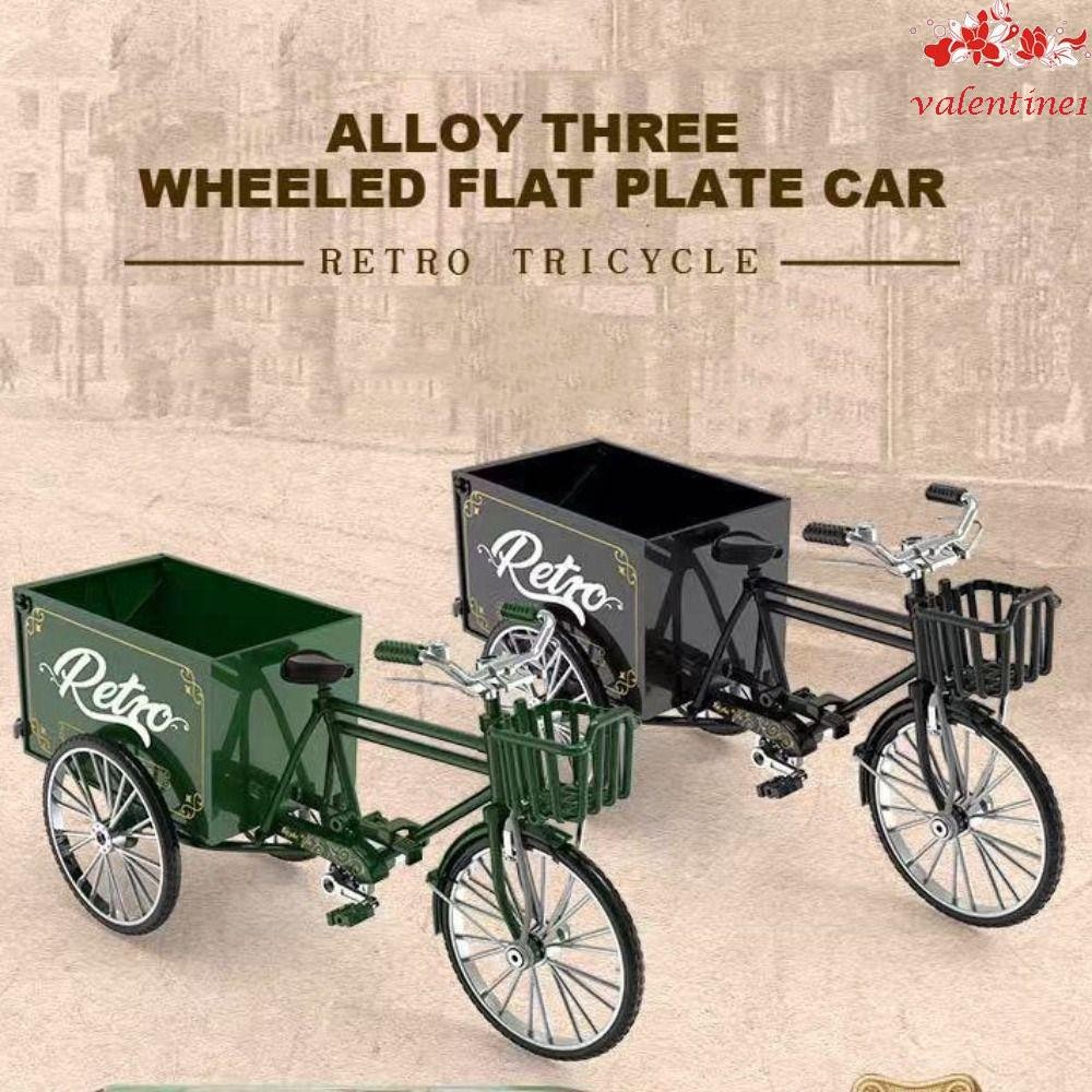VALENTINE1 Simulation Tricycle Toy, Three Wheeled Vintage Classic Alloy ...