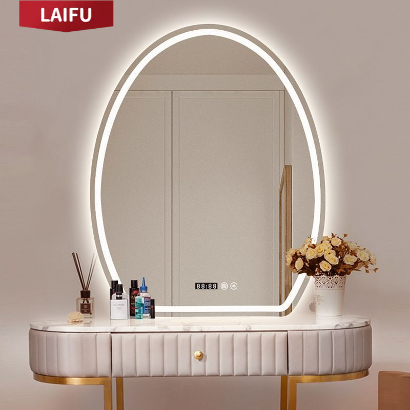 LED Light Wall-Mounted Mirror With Light Makeup Mirror Dressing Mirror ...
