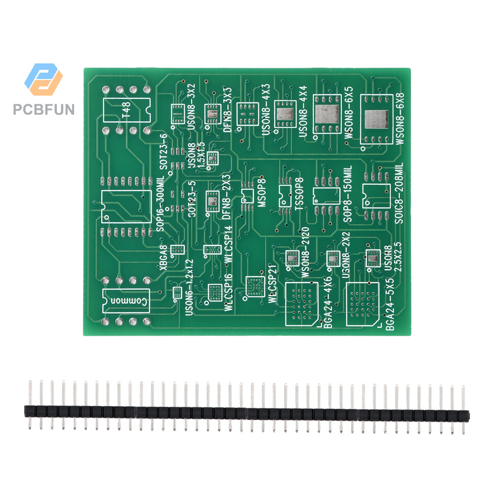 Pcbfun 25-in-1 Multi-Function Board SMD to DIP8 Universal Adapter 4-Layer Printed Circuit Board ...