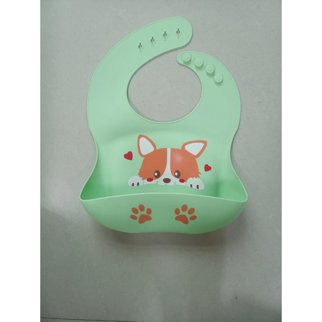 Bibs with troughs shaped like rabbits, bears, and cats for babies ...