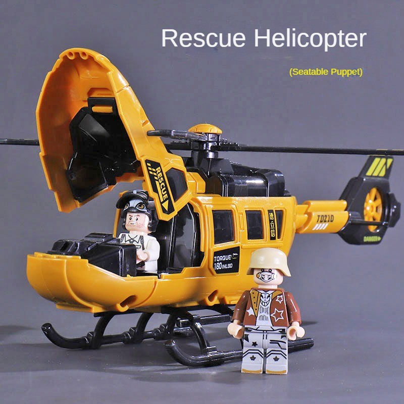 Helicopter Children's Toy Boy Simulation Rescue Helicopter Model ...