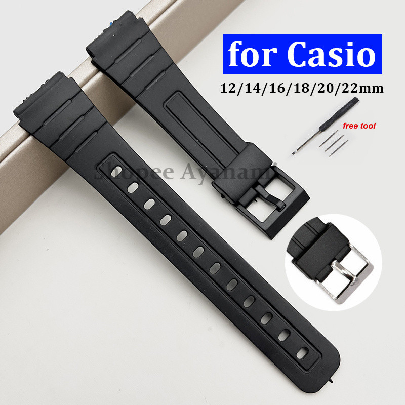 Silicone Rubber Watch Band for Casio Strap 12mm 14mm 16mm 18mm 20mm ...