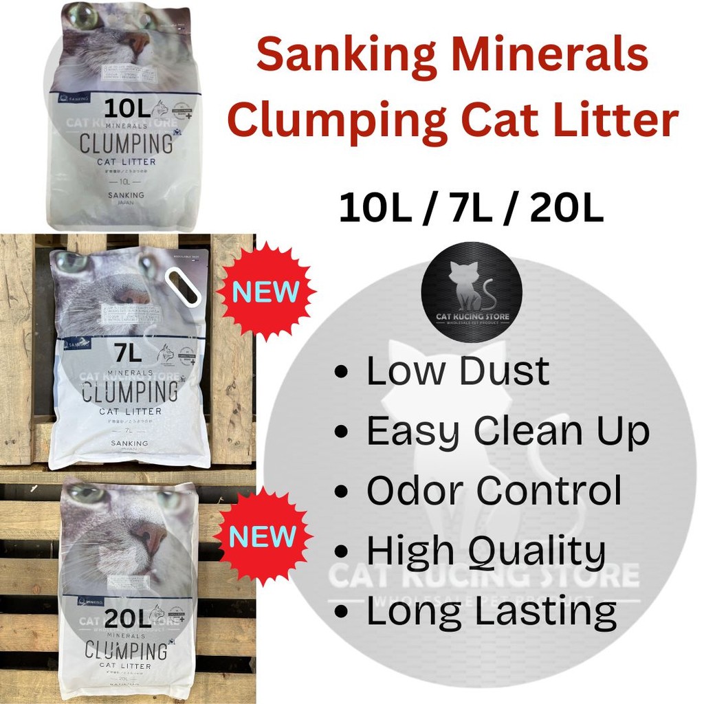 New Sanking / Sanmate Minerals Clumping Cat Litter / Pasir Kucing (7L ...