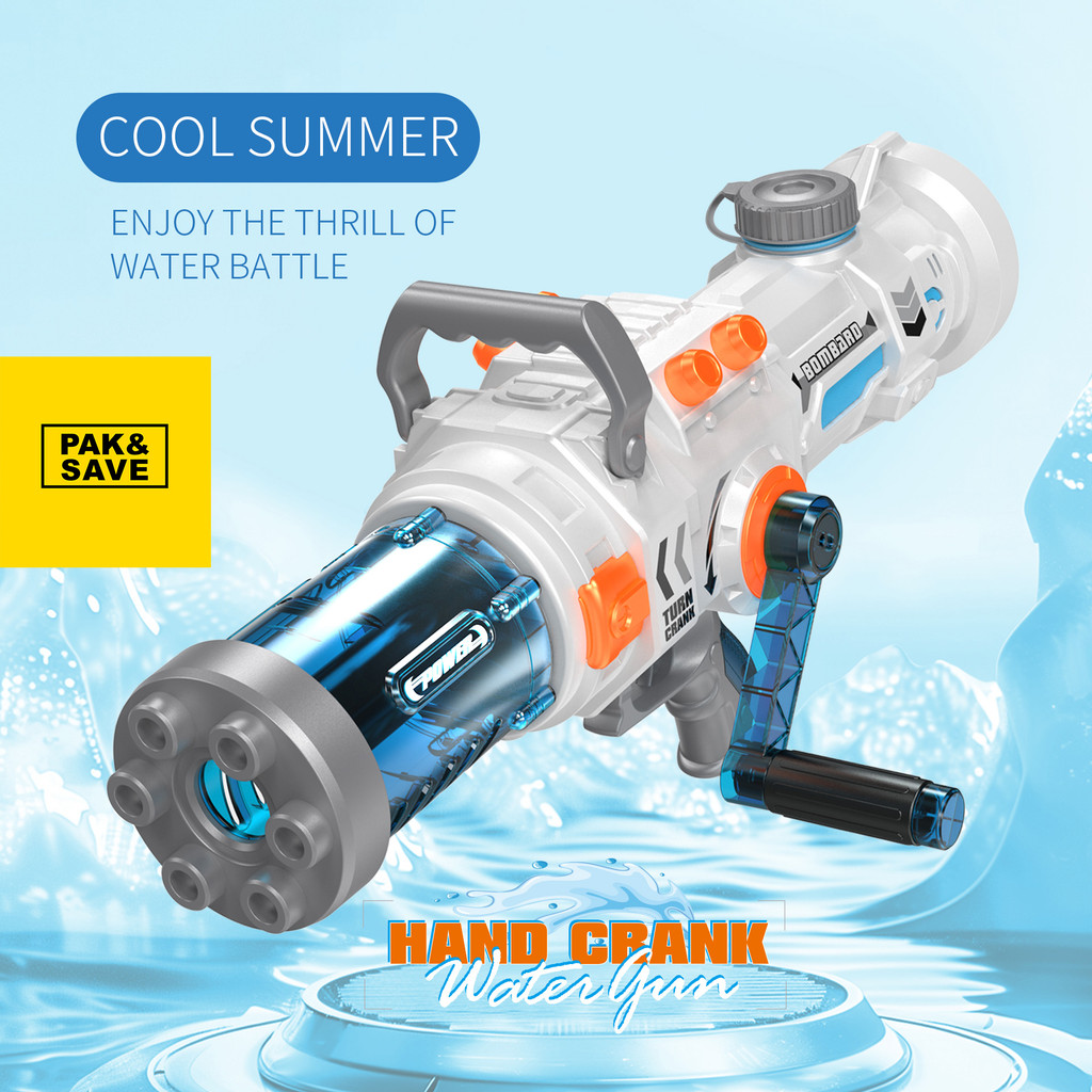 Water Gun XD36 Blaster Hand Crank Burst Guns Swimming Pool Toys Kids ...
