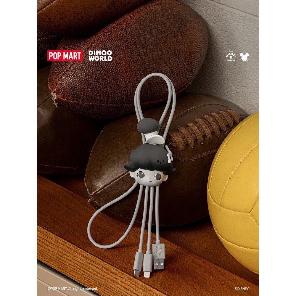 POPMART泡泡玛特DIMOO WORLDDisney Series 2-in-1 Data Cable Blind Box for ...
