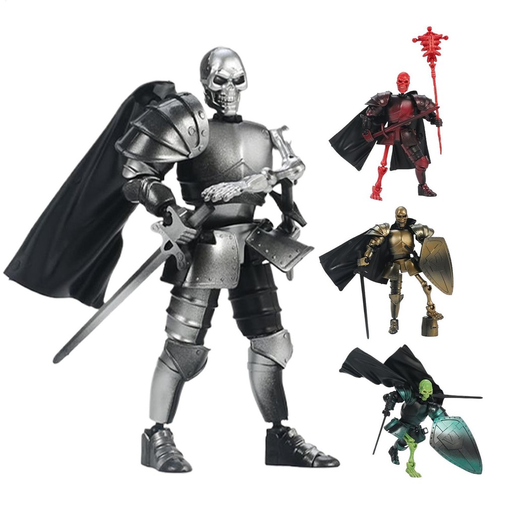 Medieval Style Skeleton Knight with Armor Multi-Jointed Moveable Design ...