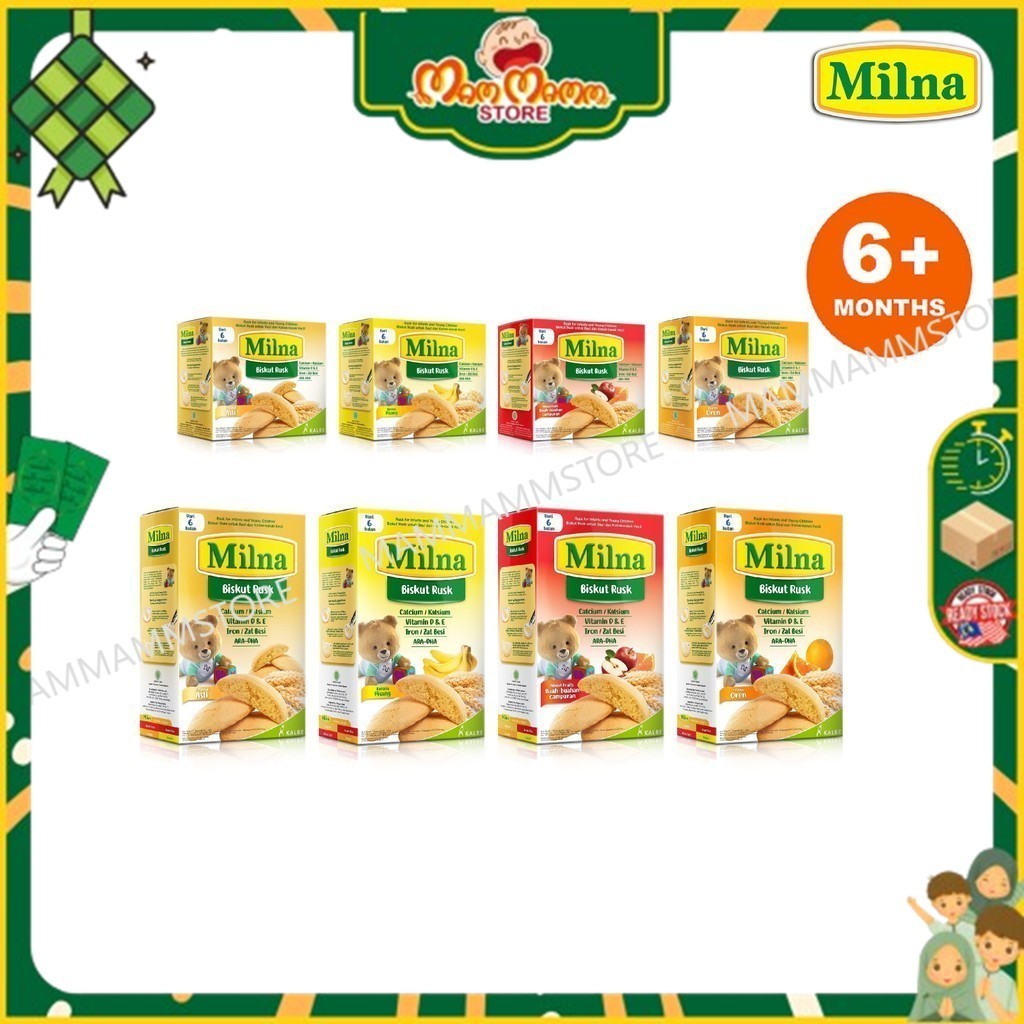 [HALAL] Milna Baby Biscuit Rusk 130g / 260g for 6 months+ | Shopee Malaysia
