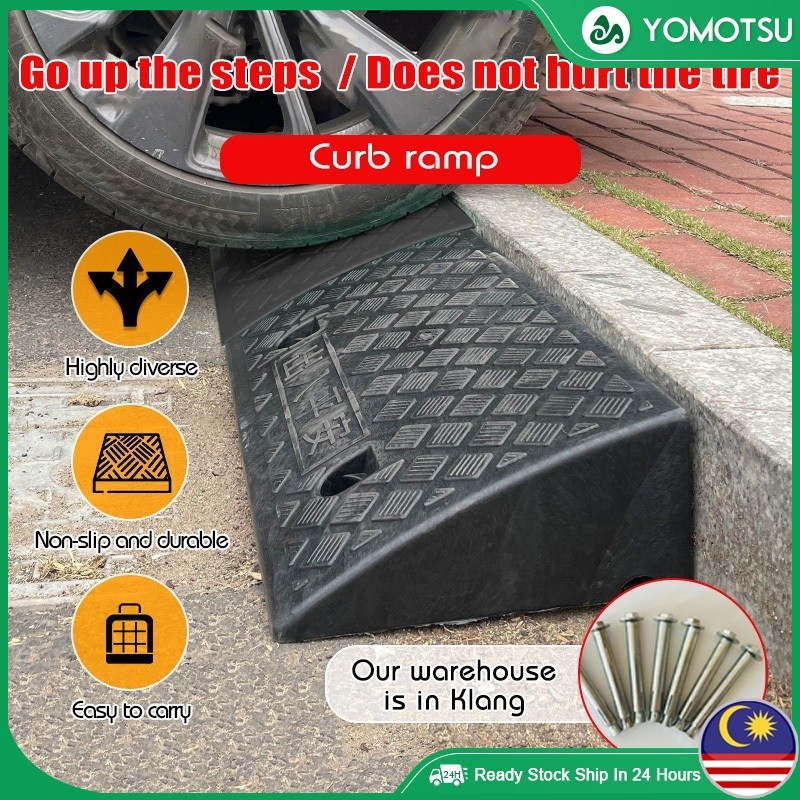 Curb Ramp Roadside Slope Pad Car Accessories Auto Lightweight Ramp Pad ...