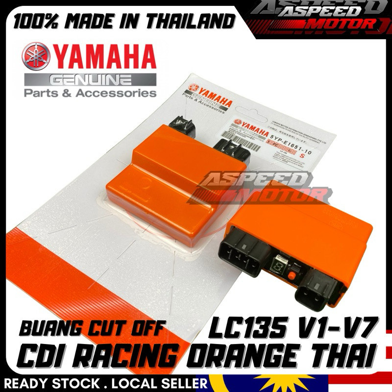100% ORIGINAL CDI RACING ORANGE THAILAND LC135 V1-V7 （BUANG CUT OFF ...
