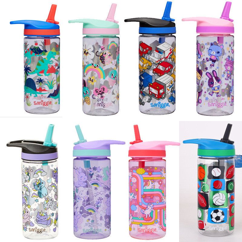 Australia smiggle New Style Silicone Mouth Straw Water Bottle Primary ...