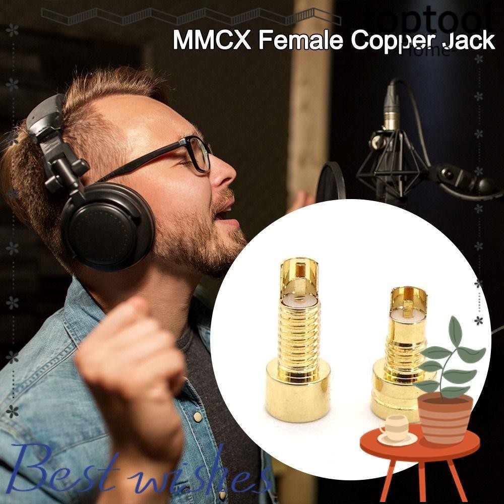 TOPTOOL MMCX Female Copper Jack, Earphone PCB Mount Pin Wire Connector ...