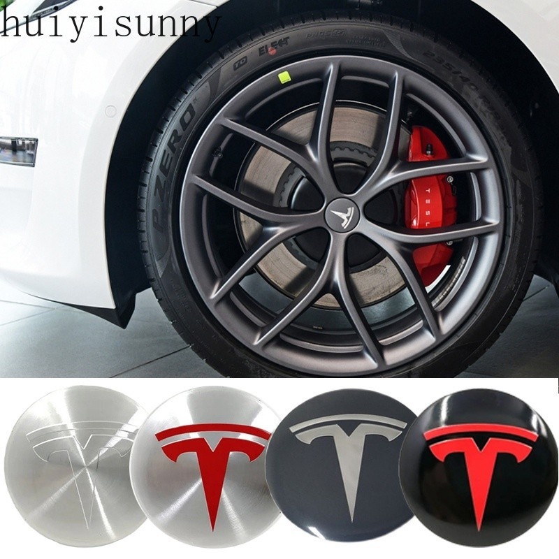 xps HYS 56mm Car Wheel Rims Center Hubcaps Stickers Decals for Tesla ...