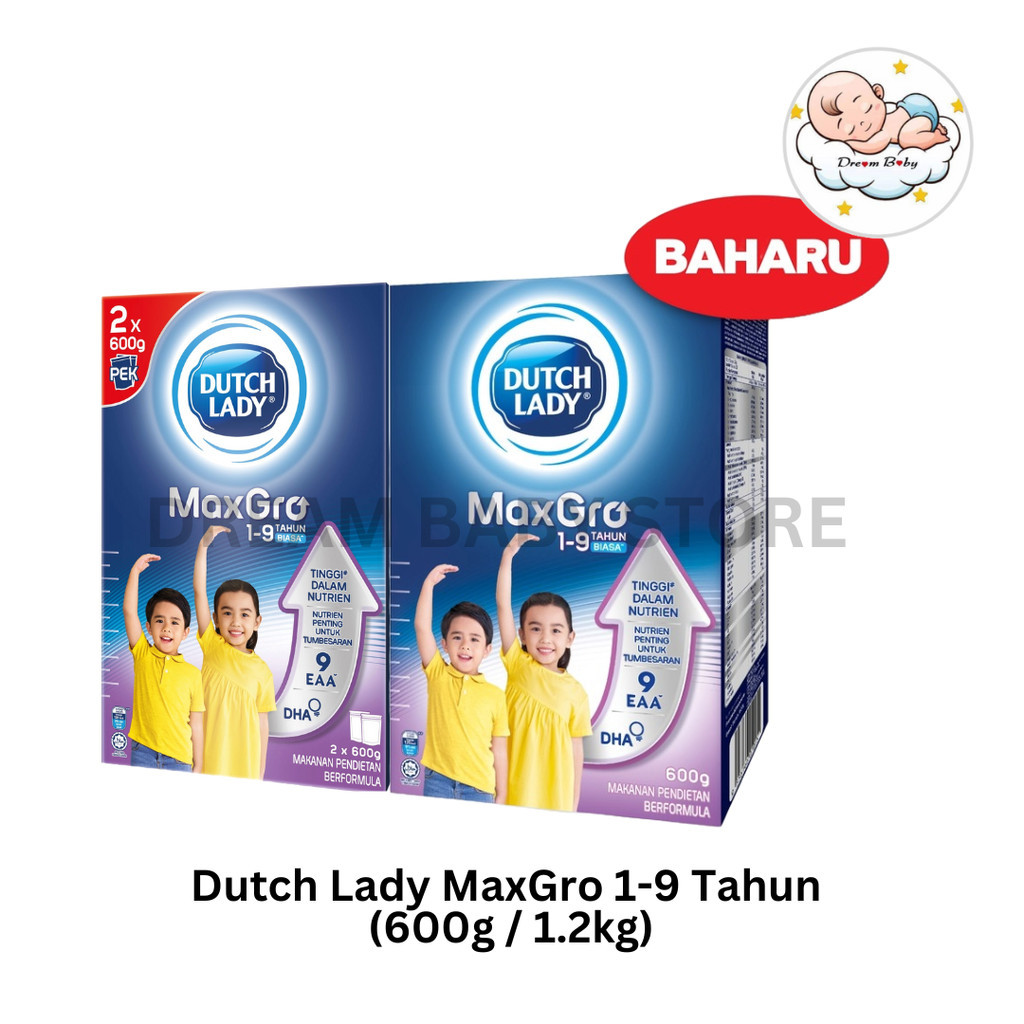 Dutch Lady MaxGro 1-9 years [600g / 1.2kg] | Shopee Malaysia