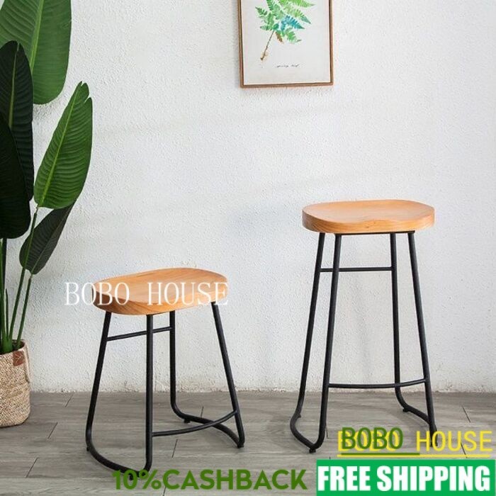 Bar Stools Solid Wood Simple Modern House Bar Stools High Stools ...