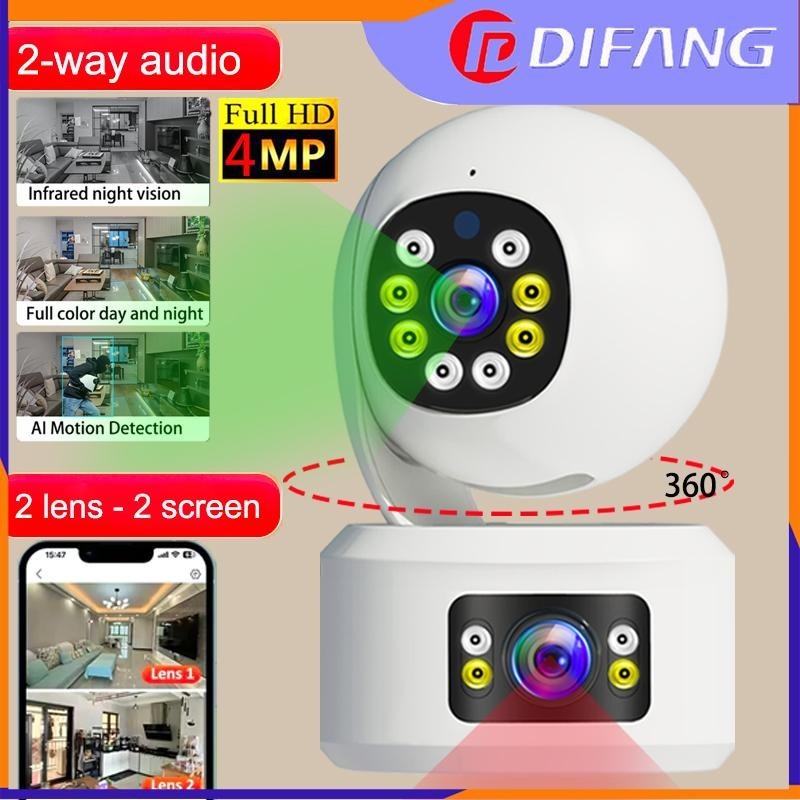 Wireless cctv camera 360-degree Dual surveillance camera no blind spots ...